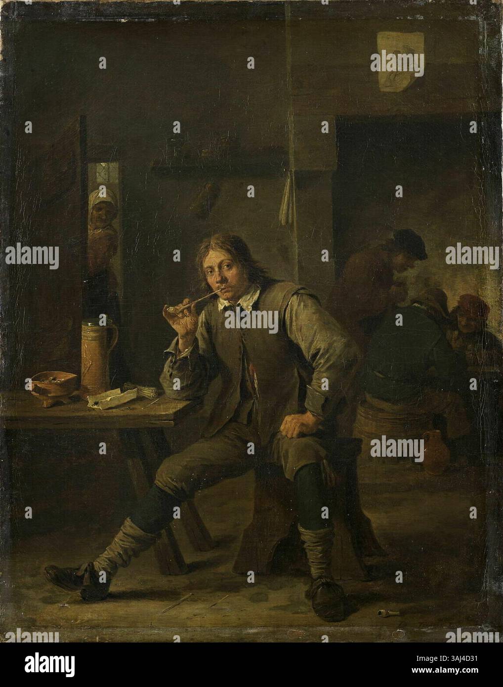 David Teniers the Younger’s 'Smoker Leaning His Elbow on a Table' from ...