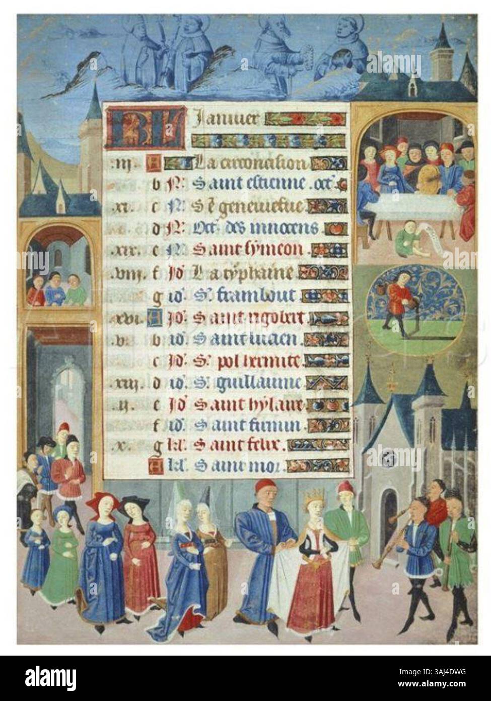 This illuminated manuscript, created between 1460 and 1465, depicts ...