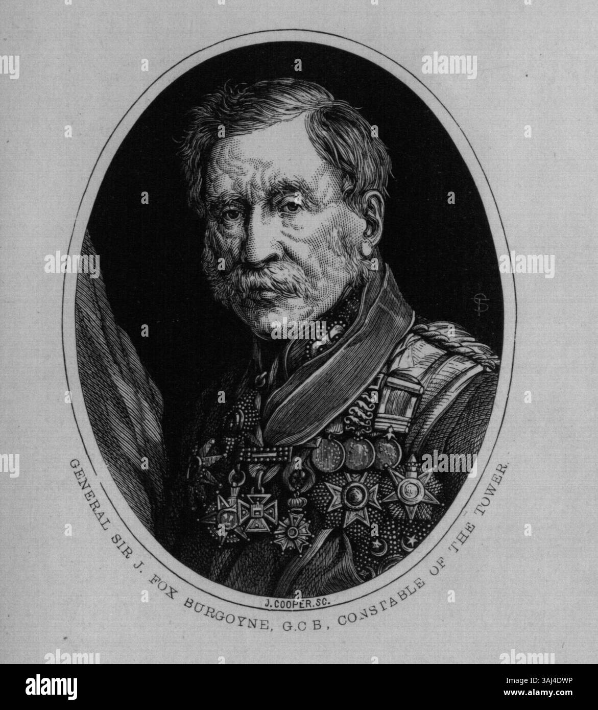 Portrait of General Sir J. Fox Burgoyne, G.C.B., Constable of the Tower ...
