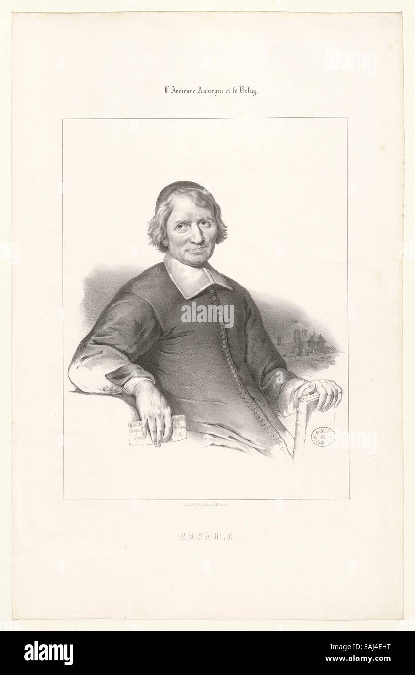 This lithograph from the Boyer collection features Antoine Arnauld, a ...