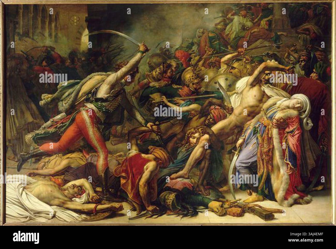 Anne-Louis Girodet de Roussy-Trioson's 1810 painting 'Révolte du Caire ...