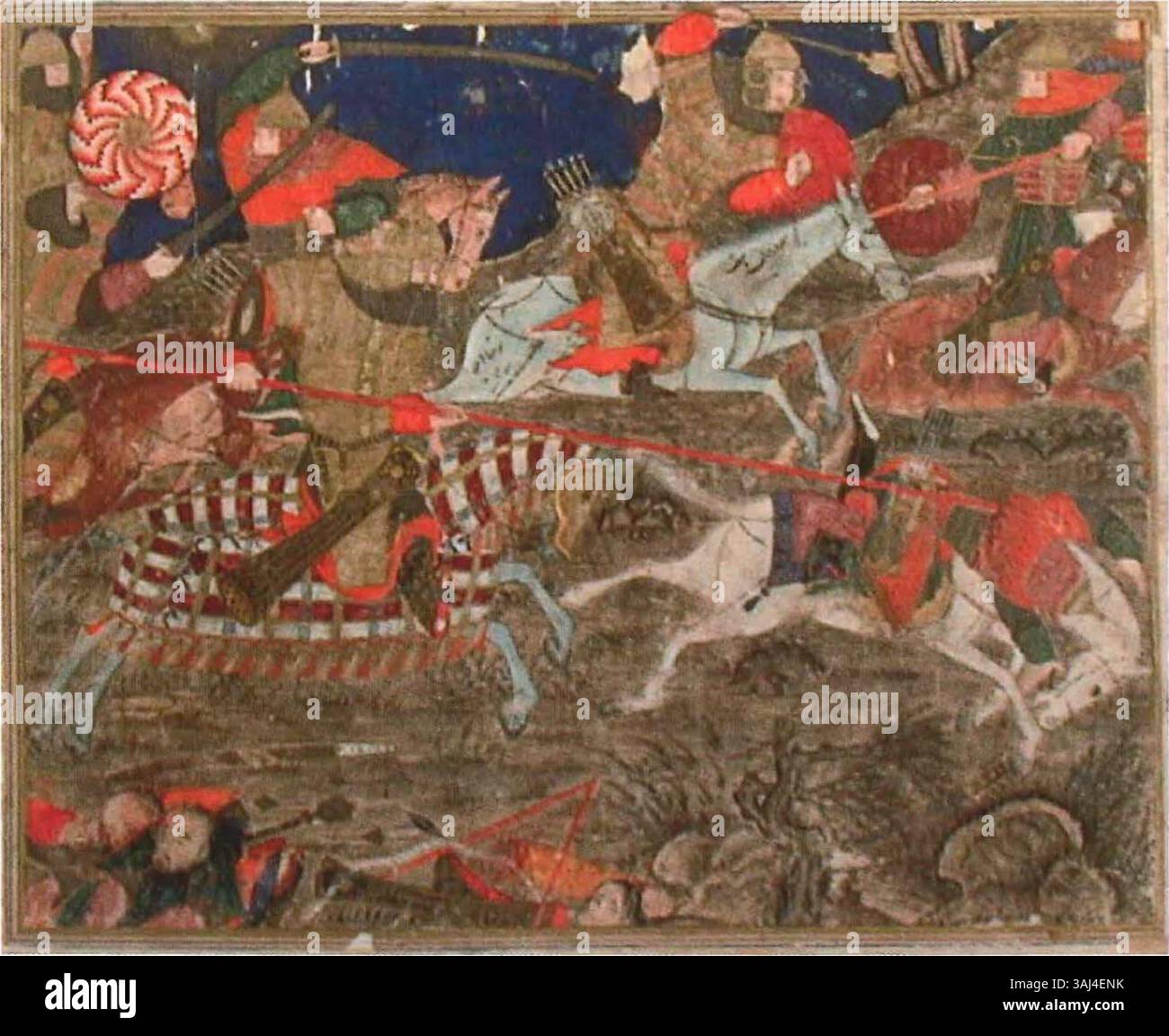 This 14th-century miniature from the Shh-Nmeh manuscript, created in ...