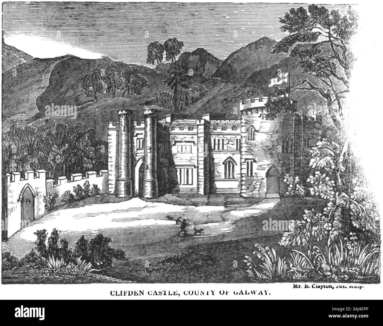 Clifden Castle, located in County Galway, is featured in a 1836 article ...