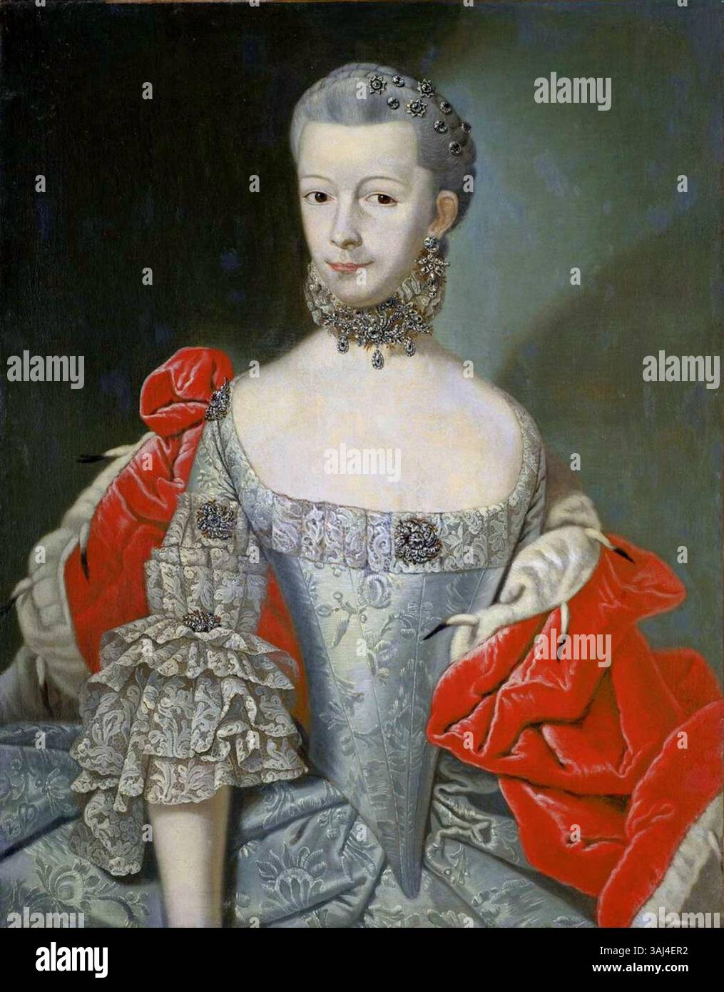 This 1761 portrait depicts Dorota Czapska, née Dziayska, capturing her ...