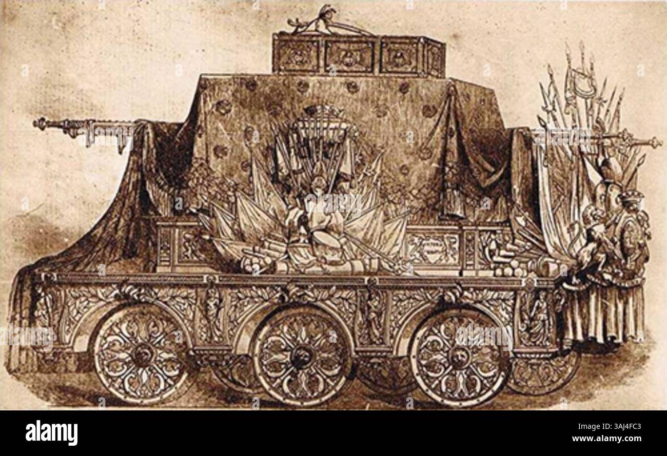 This postcard depicts the Duke of Wellington's funeral car, used in the ...