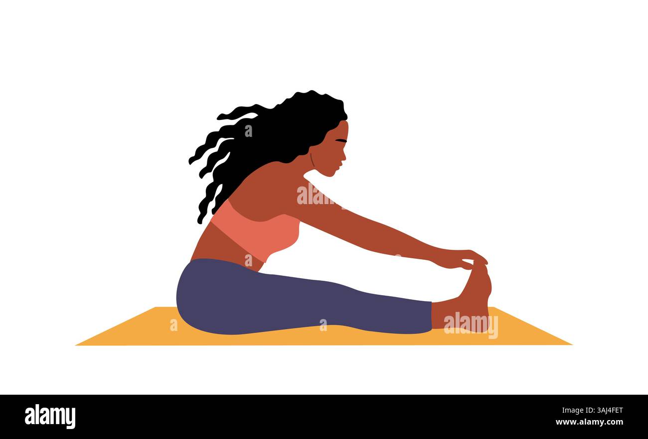 African american woman exercise workout Stock Vector Images - Alamy