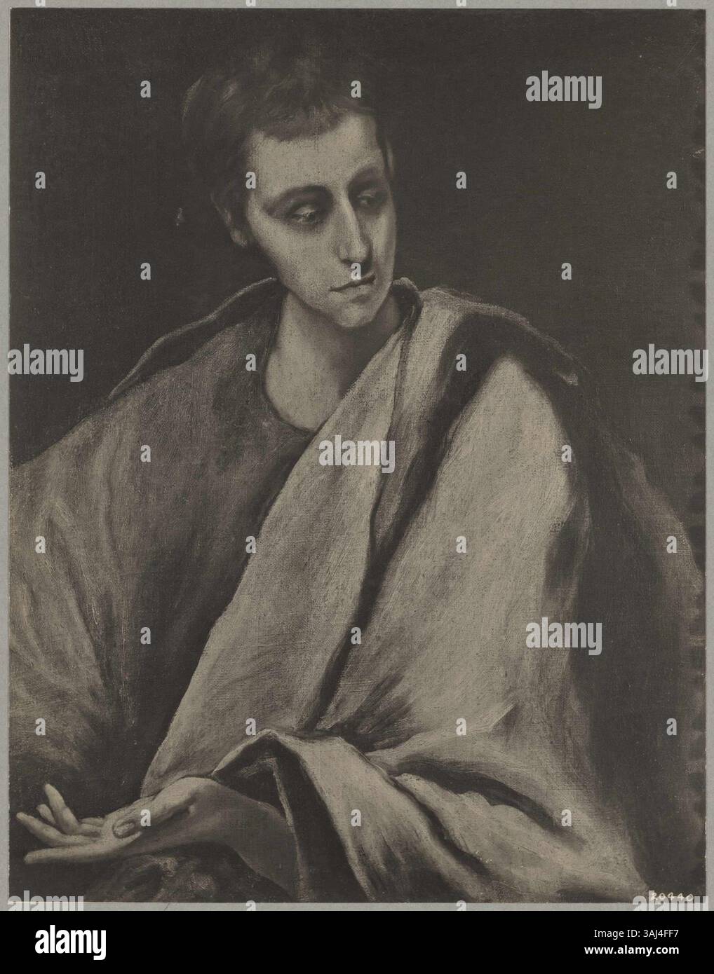 This 1600 painting of Saint John the Evangelist by El Greco depicts the ...