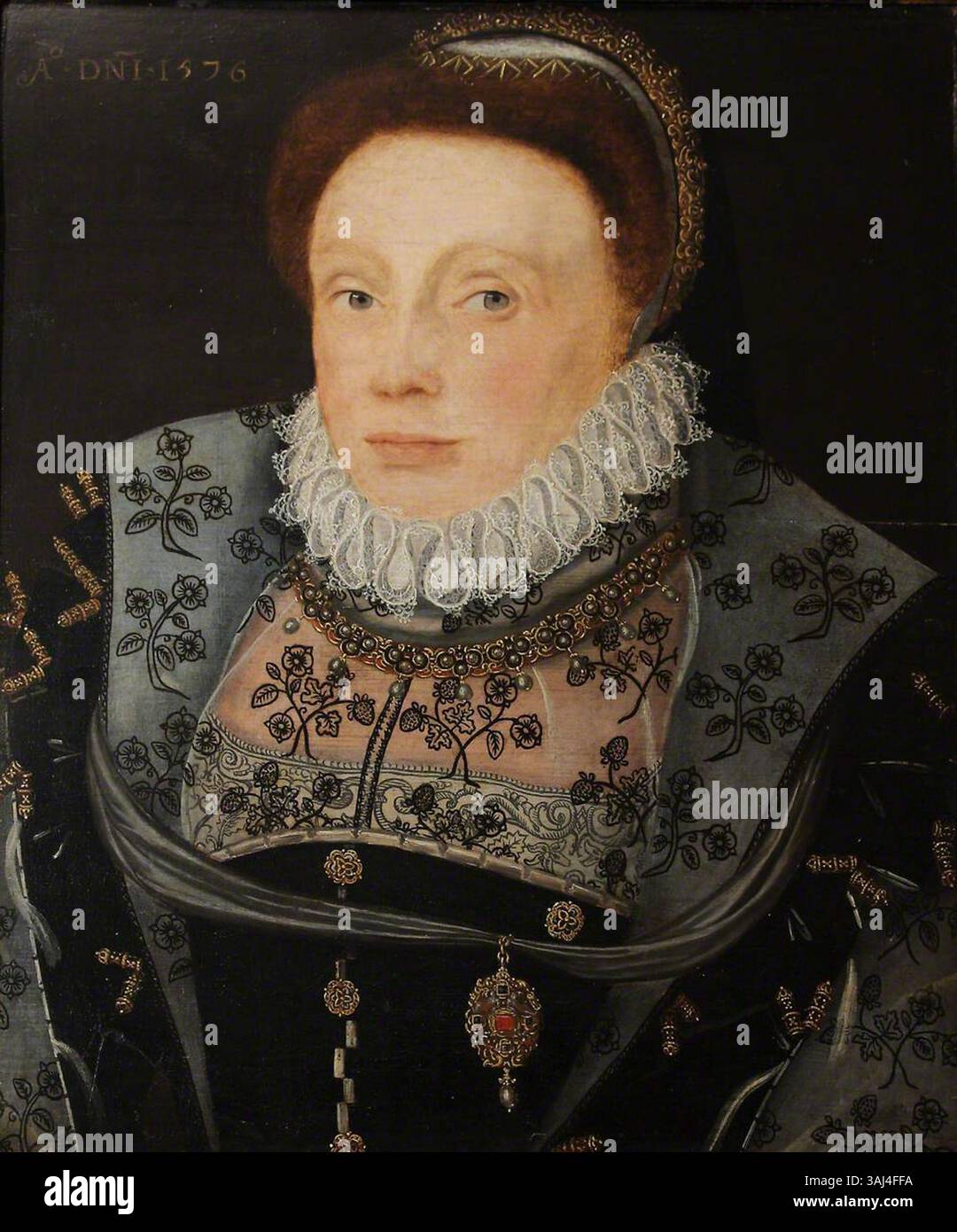 This 1576 oil on panel portrait from the British (English) School ...