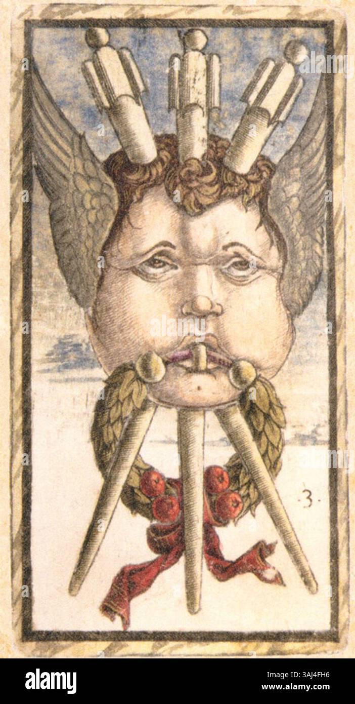 A card from the Sola Busca tarot deck, created in 1491, showcasing the ...