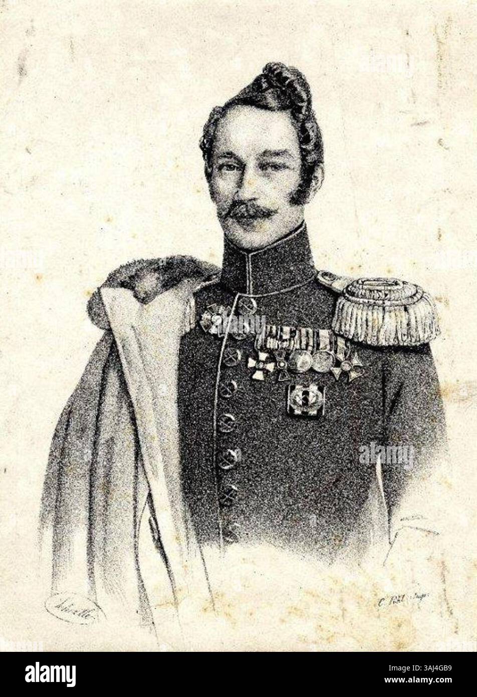 A portrait of Fedor Fedorovich Adelung, painted between 1837 and 1838 ...