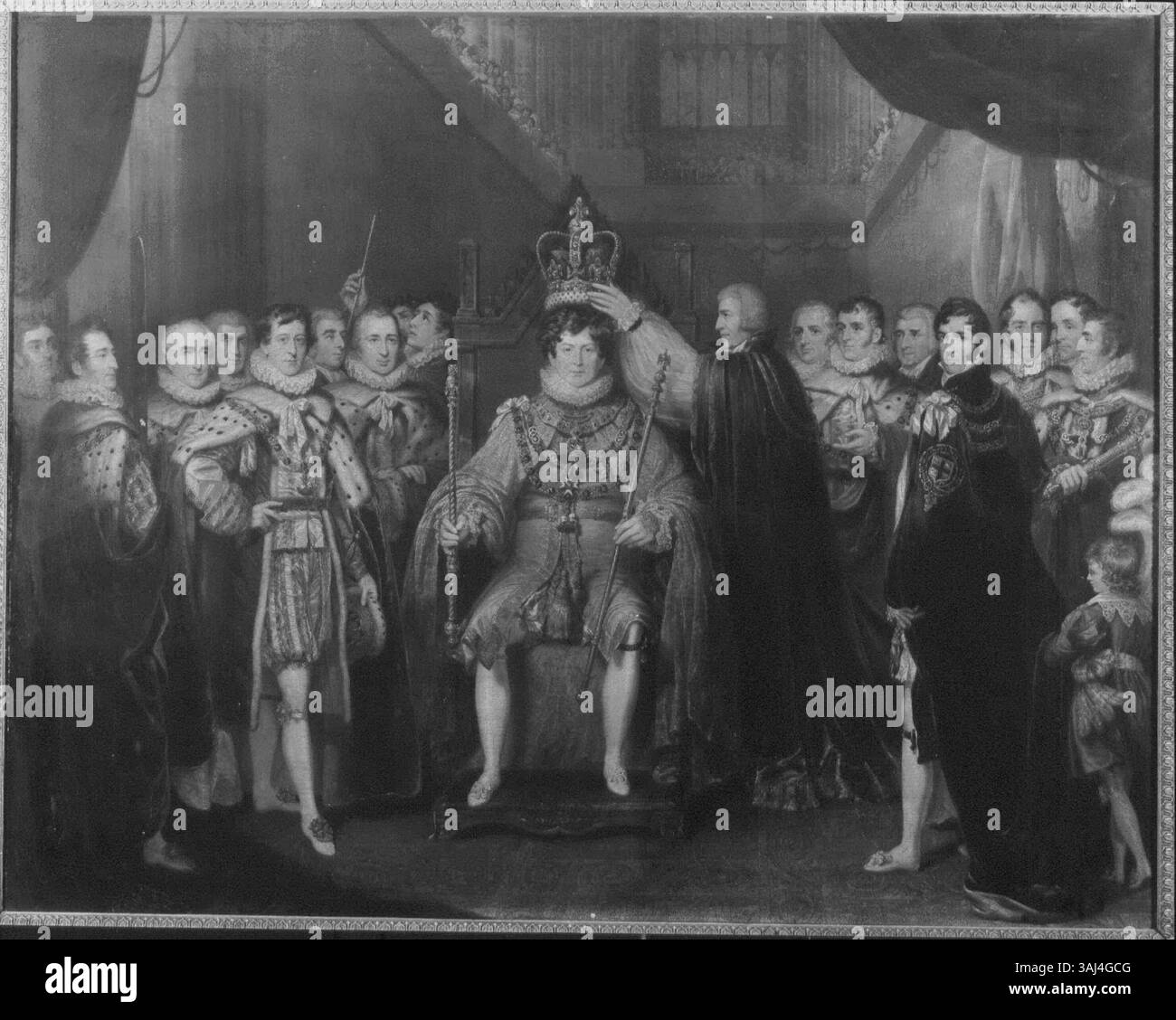 This circa 1820-1822 oil on canvas painting depicts the coronation of ...