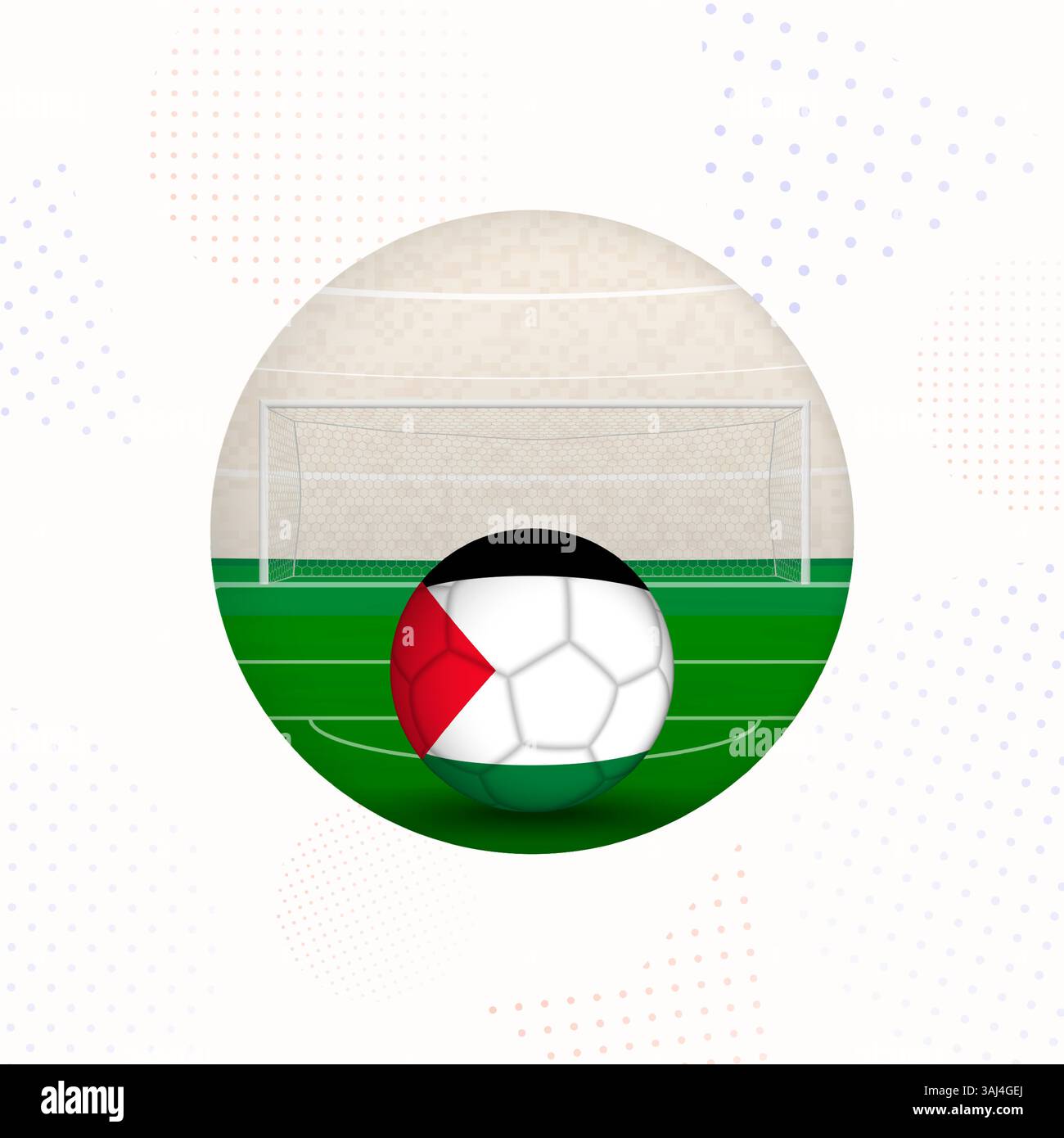 Palestine Flag Football Image for Sports Promotions, Palestine Soccer ...