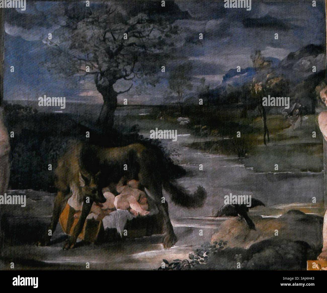 Ludovico Carracci's fresco The Stories of Romulus and Remus, painted between 1589 and 1592 ...