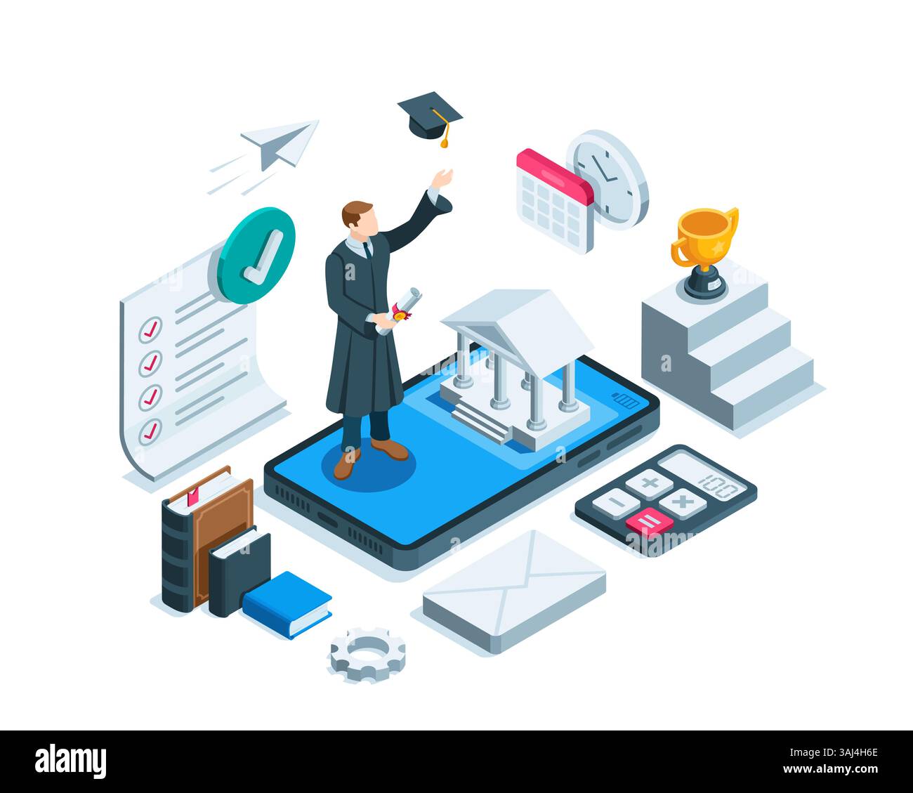 Examination robe Cut Out Stock Images & Pictures - Alamy