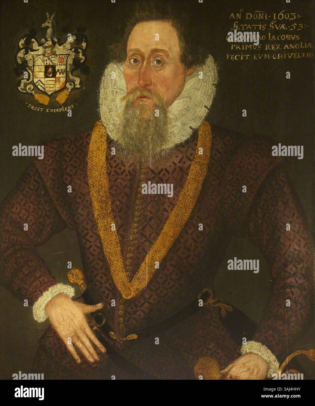This 1603 portrait of Sir Thomas Aston, aged 53, was painted by an ...