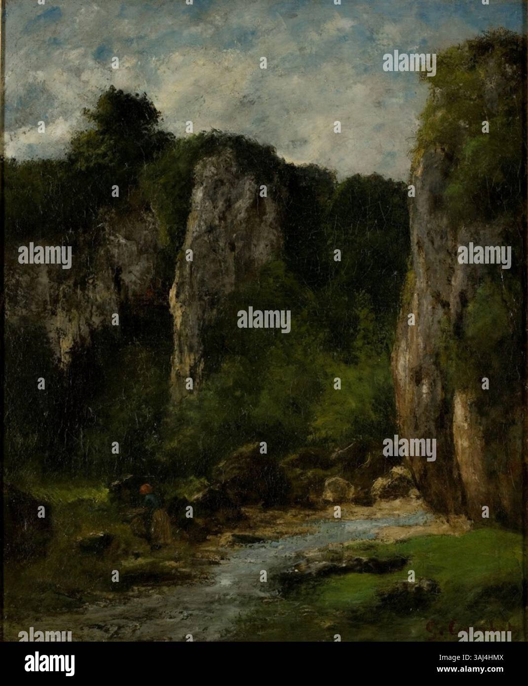This painting by Gustave Courbet, created around 1860, depicts a ...