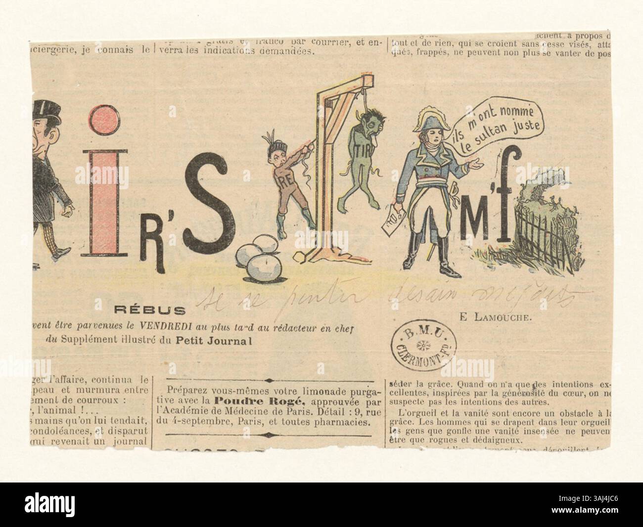 Photomechanical print from the Boyer collection featuring a rebus ...