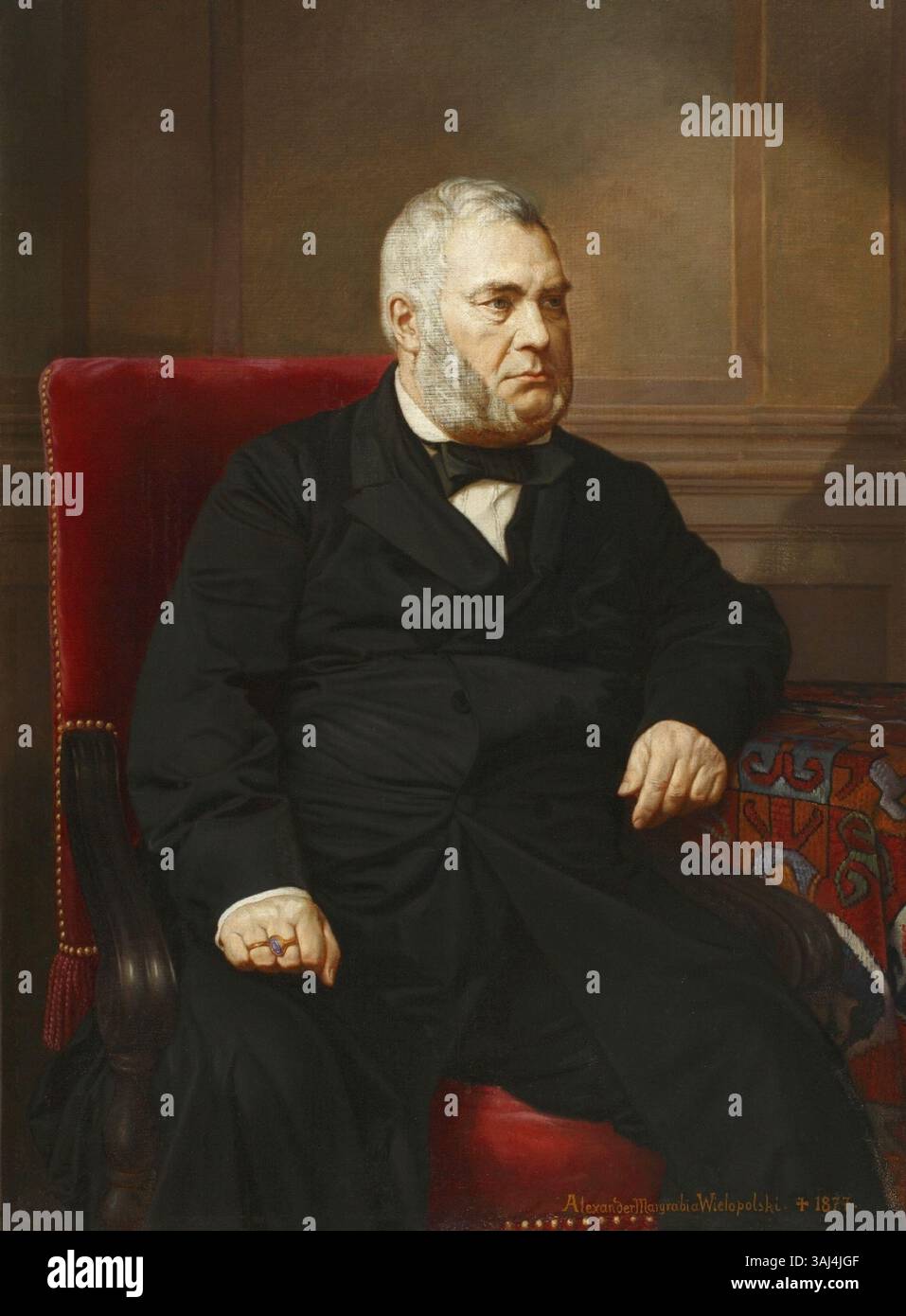 This oil portrait by Florian Cynk, created circa 1876-1877, features ...