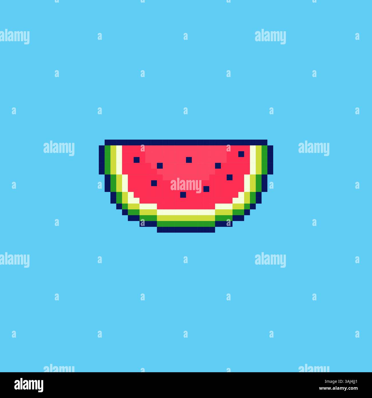 Pixel art watermelon slice hi-res stock photography and images - Alamy