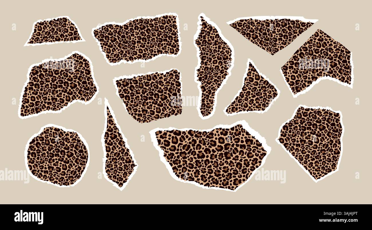 Pieces fragments torn paper Stock Vector Images - Alamy