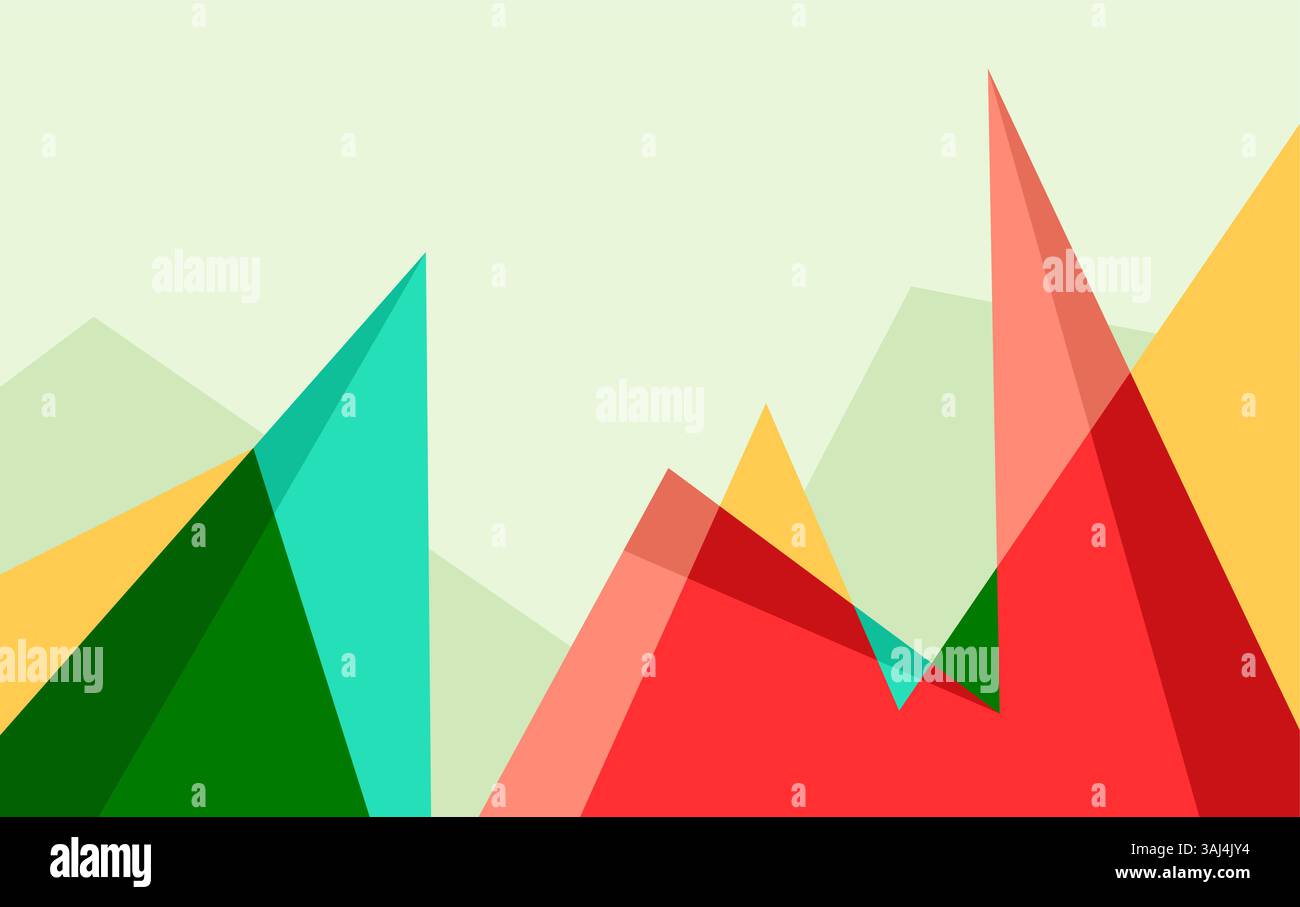 Mountain Abstract Wall Art Landscape Geometric Design Vector. Mountain ...