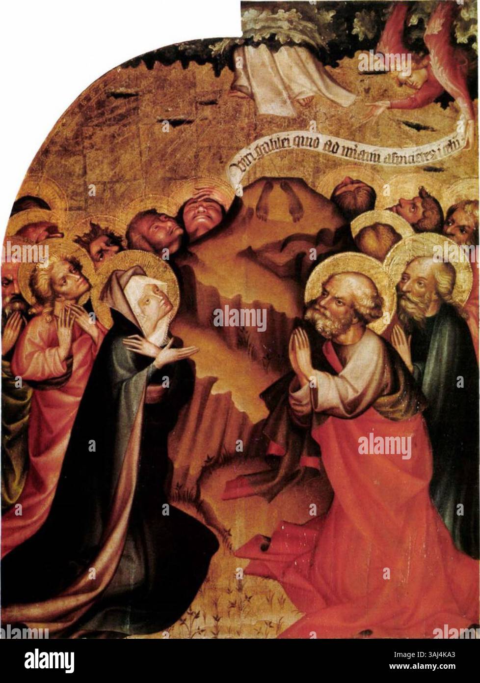 A tempera on wood painting by Tamás Kolozsvári from 1427, depicting the ...