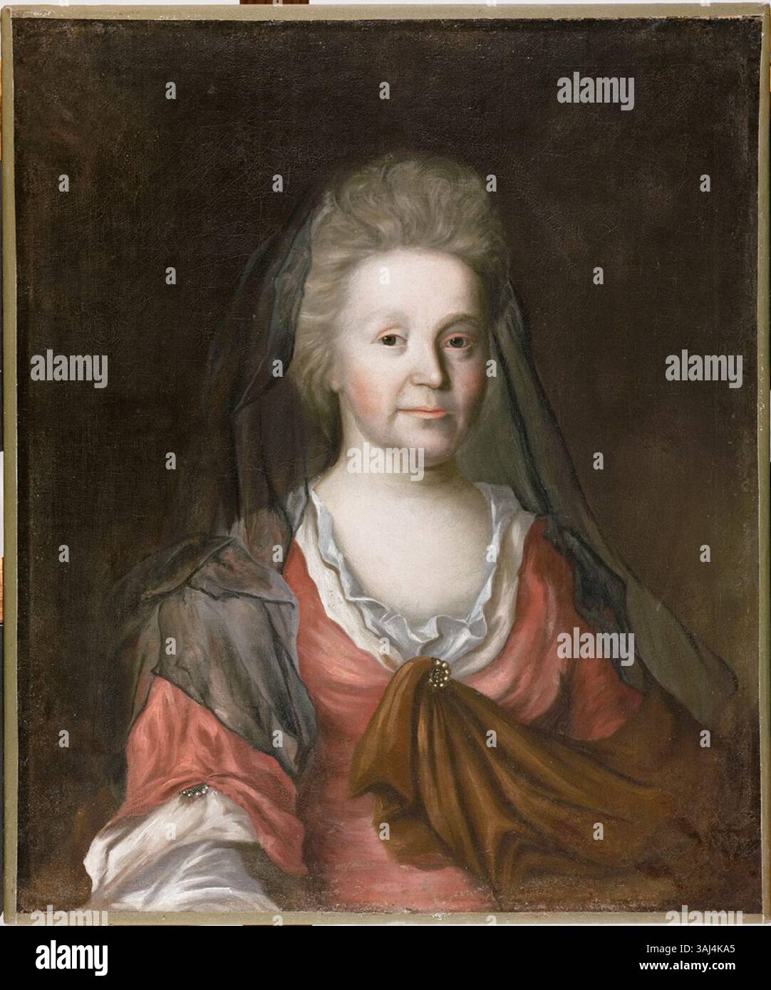 This portrait, likely from the early 18th century, depicts Rebecca Tyng ...