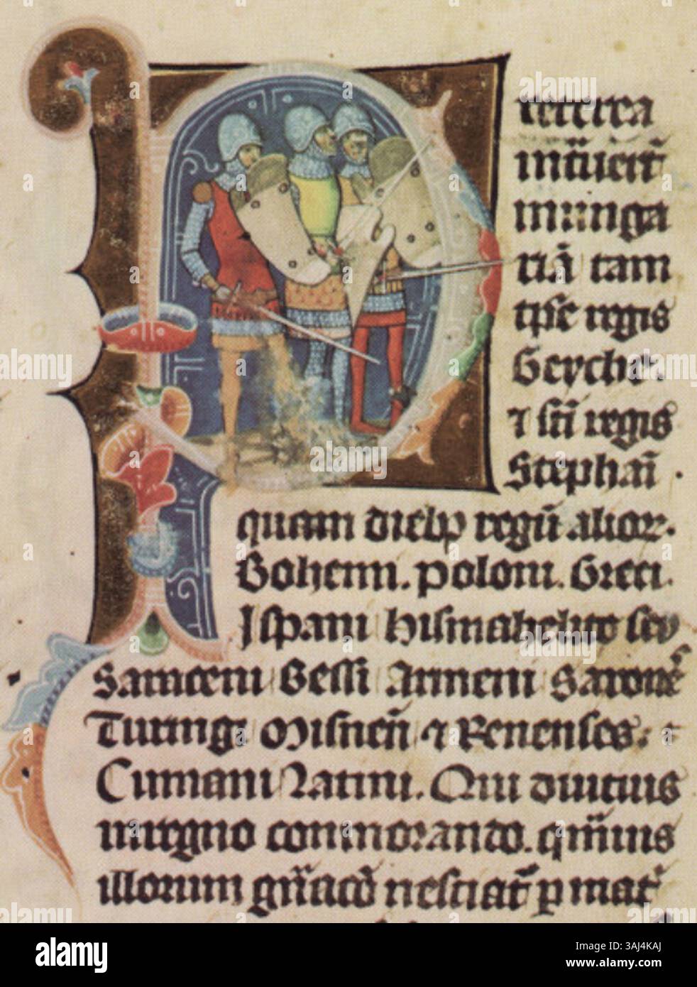 This image from the 'Képes Krónika' (Illustrated Chronicle) depicts ...