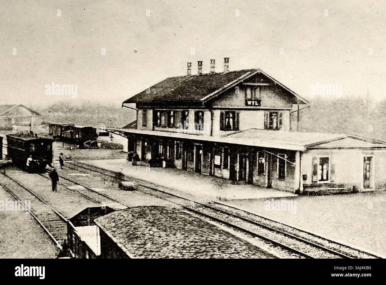 The Wil train station around the year 1900, an important transportation ...