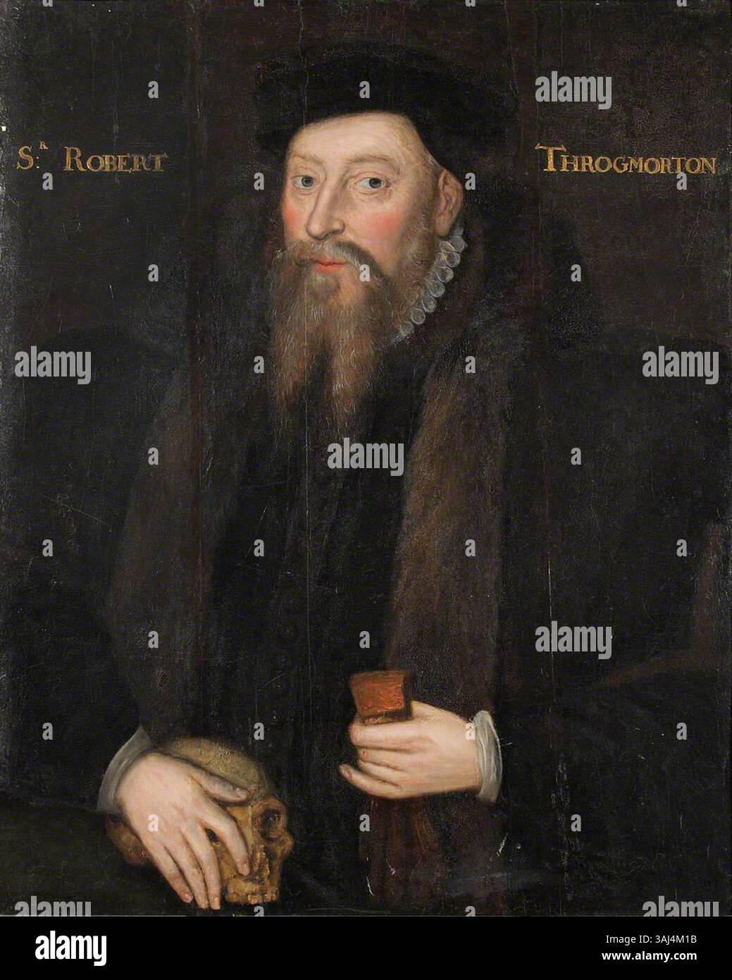 A portrait of Sir Robert Throckmorton, painted between 1570 and 1599 ...