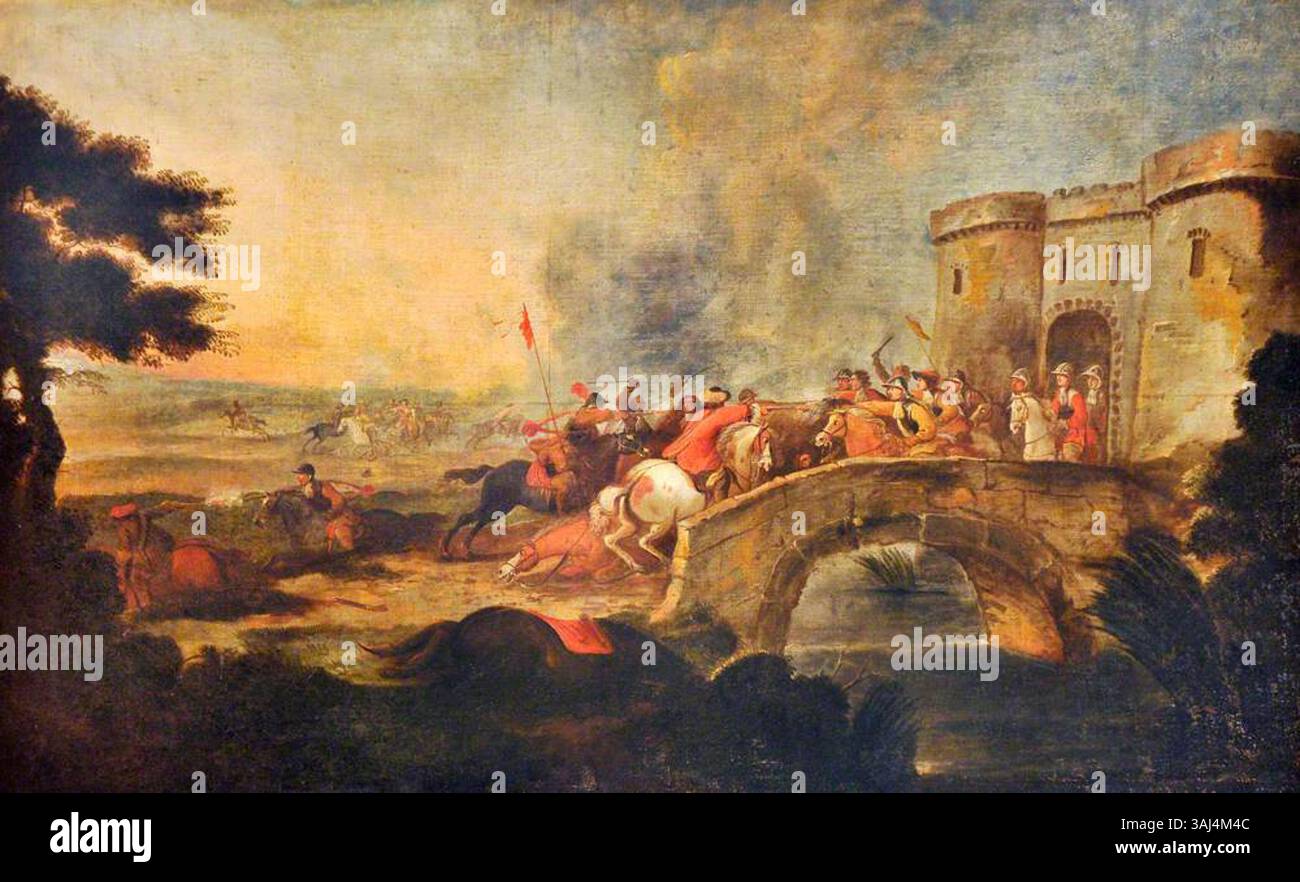 This circa 1650 painting, in the style of Pieter Snayers, depicts a ...