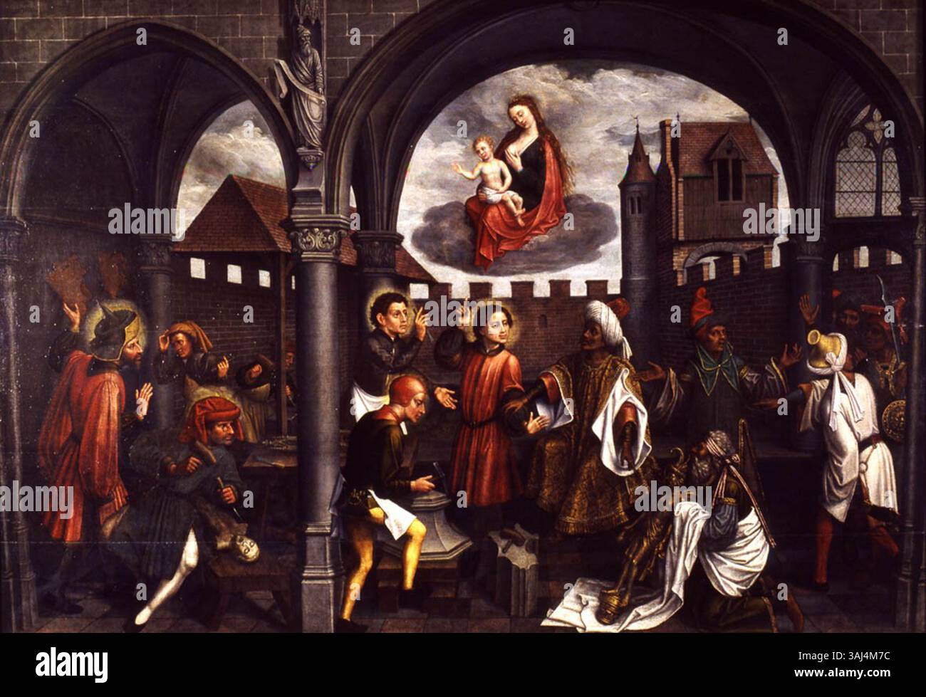 The middle panel of the Triptych of the Four Crowned Martyrs, created ...