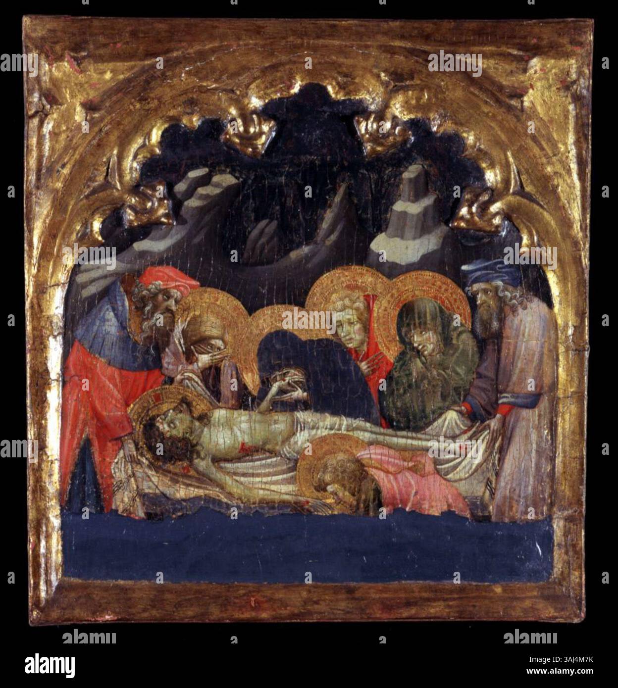 This tempera on panel painting, created between 1395 and 1425, depicts ...