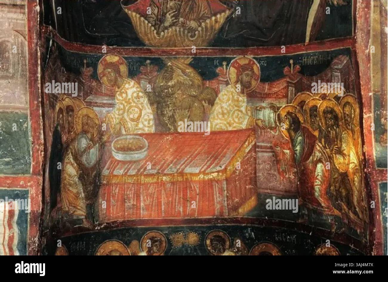 A 14th-century fresco from the Saint Nicholas of Tzotzas Church ...