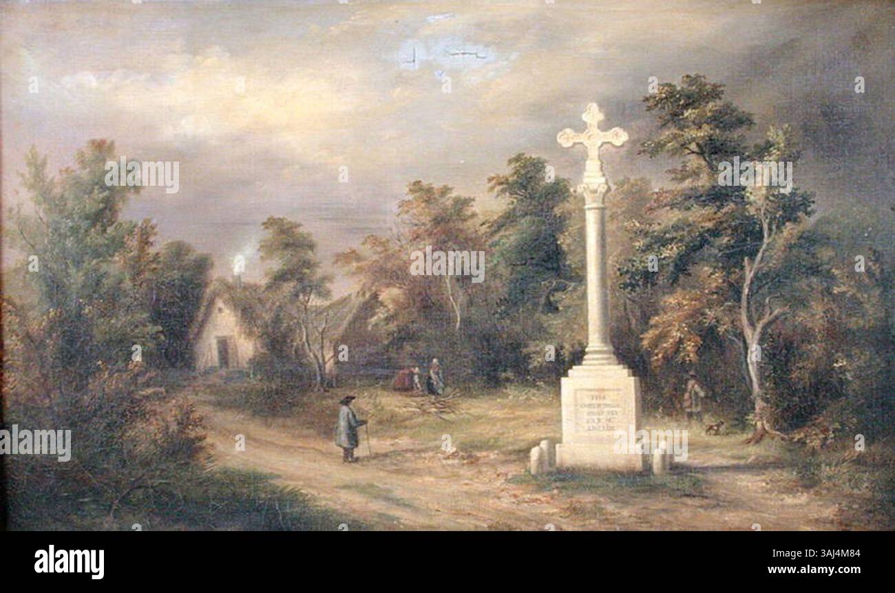 Louis Marie Baptiste Atthalin’s 1831 oil painting *La Croix du Triève ...