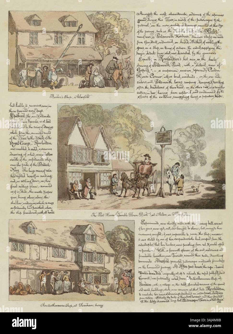 Thomas Rowlandson's print from his 1782 journey, recorded as part of ...