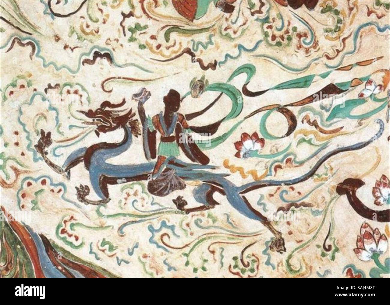 This depiction of a hermit riding a dragon from Mogao Cave 329 in ...