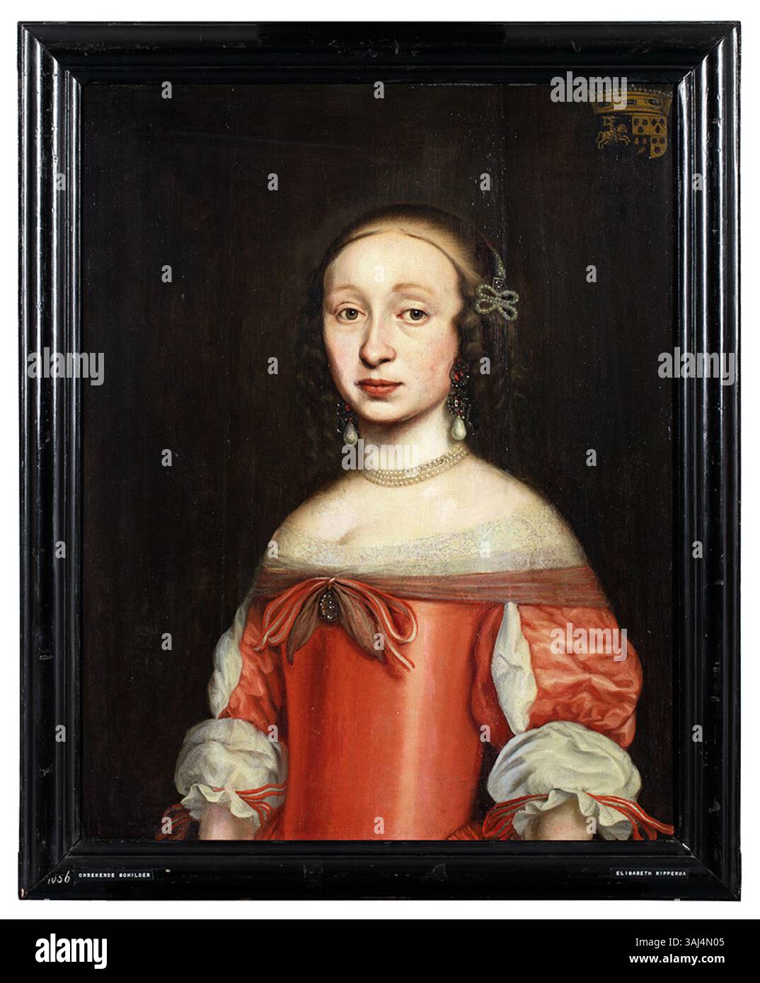 Portrait of Elisabeth Ripperda (1637-1669), painted in 1663. The oil on ...