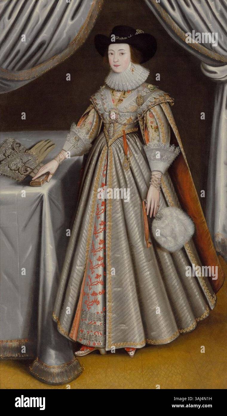 Portrait of Lady Anne Lawley, wife of Sir Thomas Lawley, painted by ...