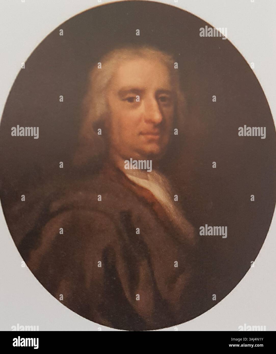 This portrait of Sir Isaac Newton, painted by an unknown artist ...