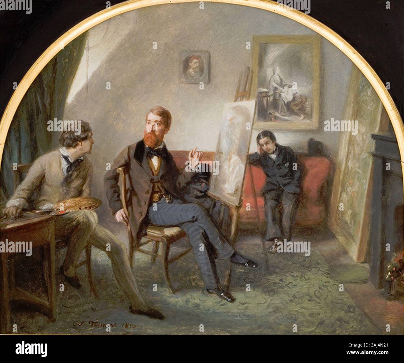 'The Studio of the Painter' by Octave Tassaert, created in 1853 ...