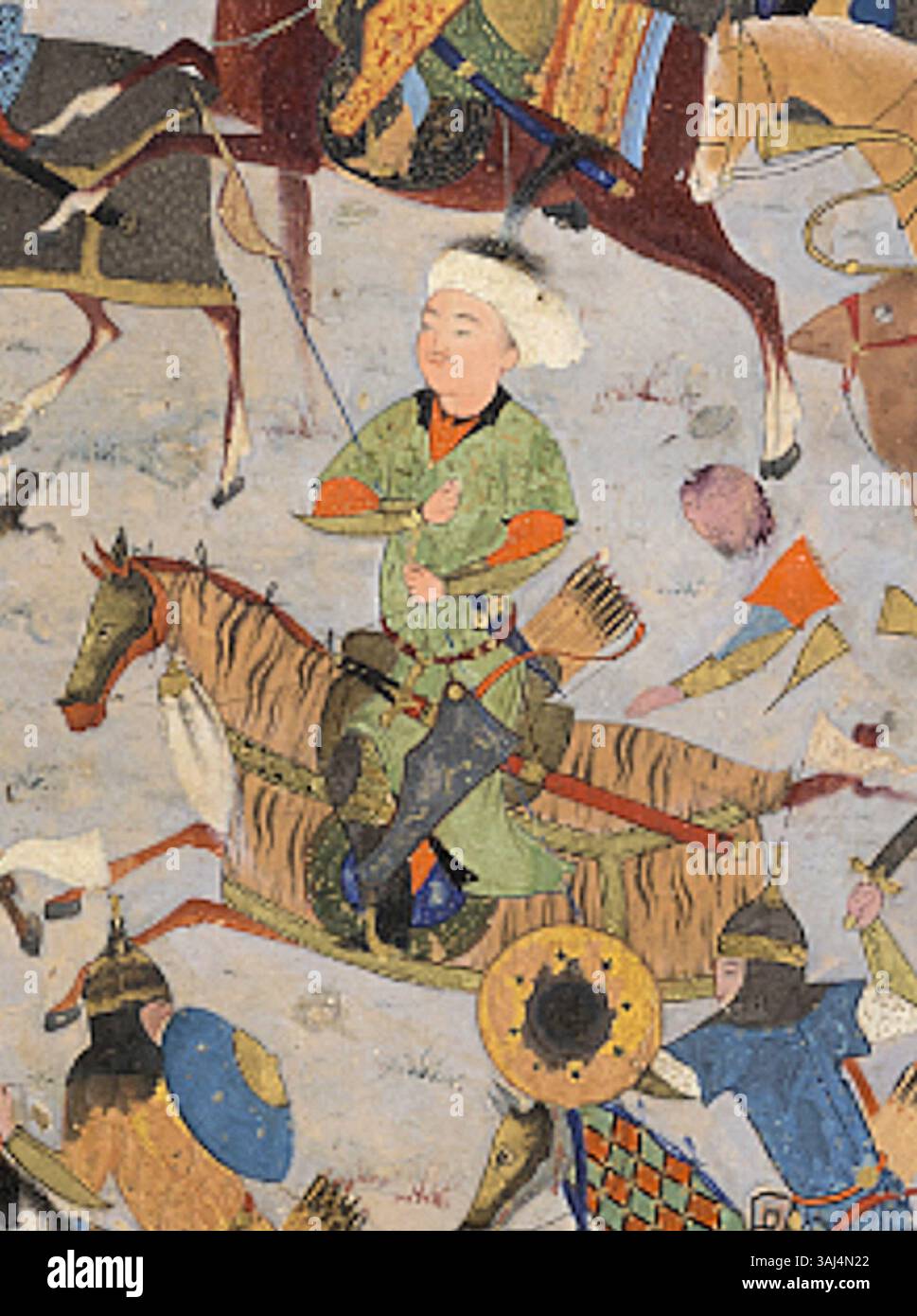 This miniature from the Garrett Zafarnama depicts Umar Shaykh during ...
