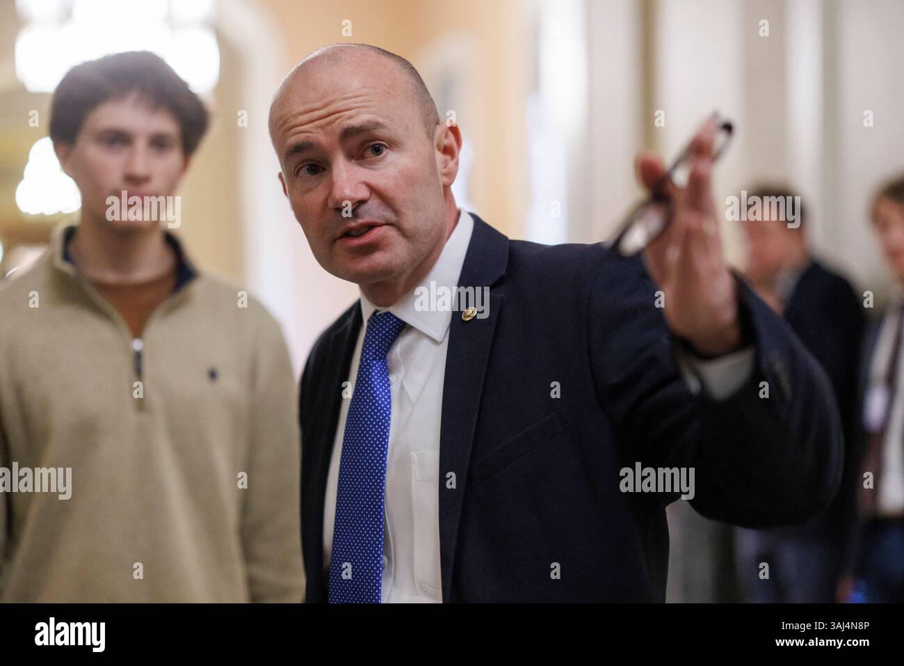 Senator Mike Lee (R-UT) is seen outside the Senate Chamber of the ...