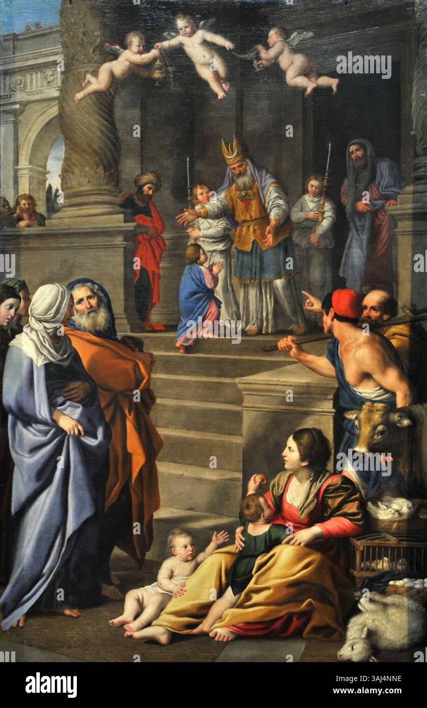 'The Presentation of Mary at the Temple' by Domenichino, painted ...