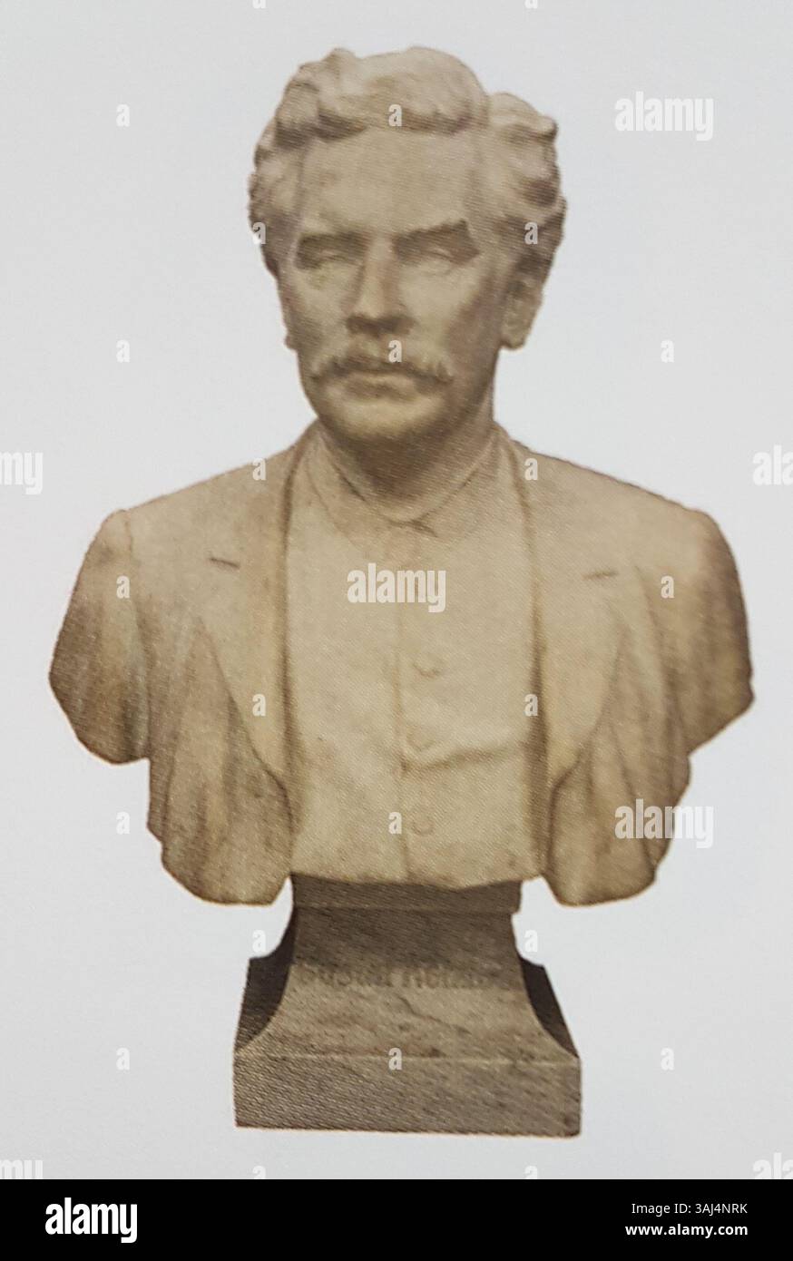 Gustaf Retzius, a Swedish anatomist, is depicted in a marble bust by ...