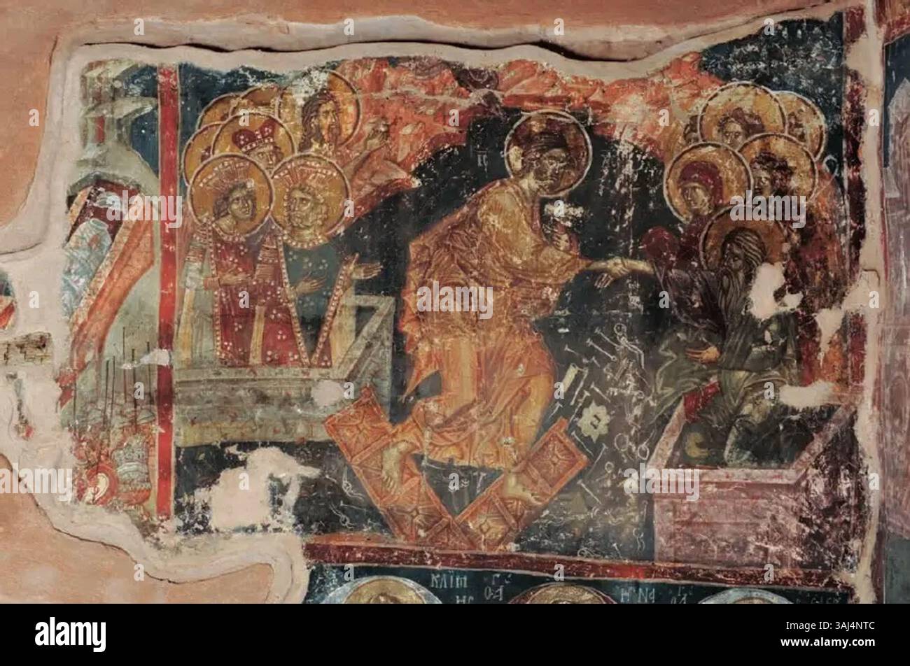 This 14th-century fresco in Saint Nicholas of Tzotzas Church depicts ...