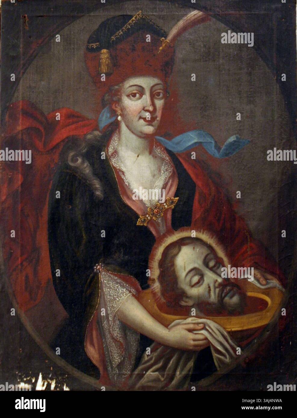 A painting of Judith holding the head of Holofernes, an iconic biblical ...