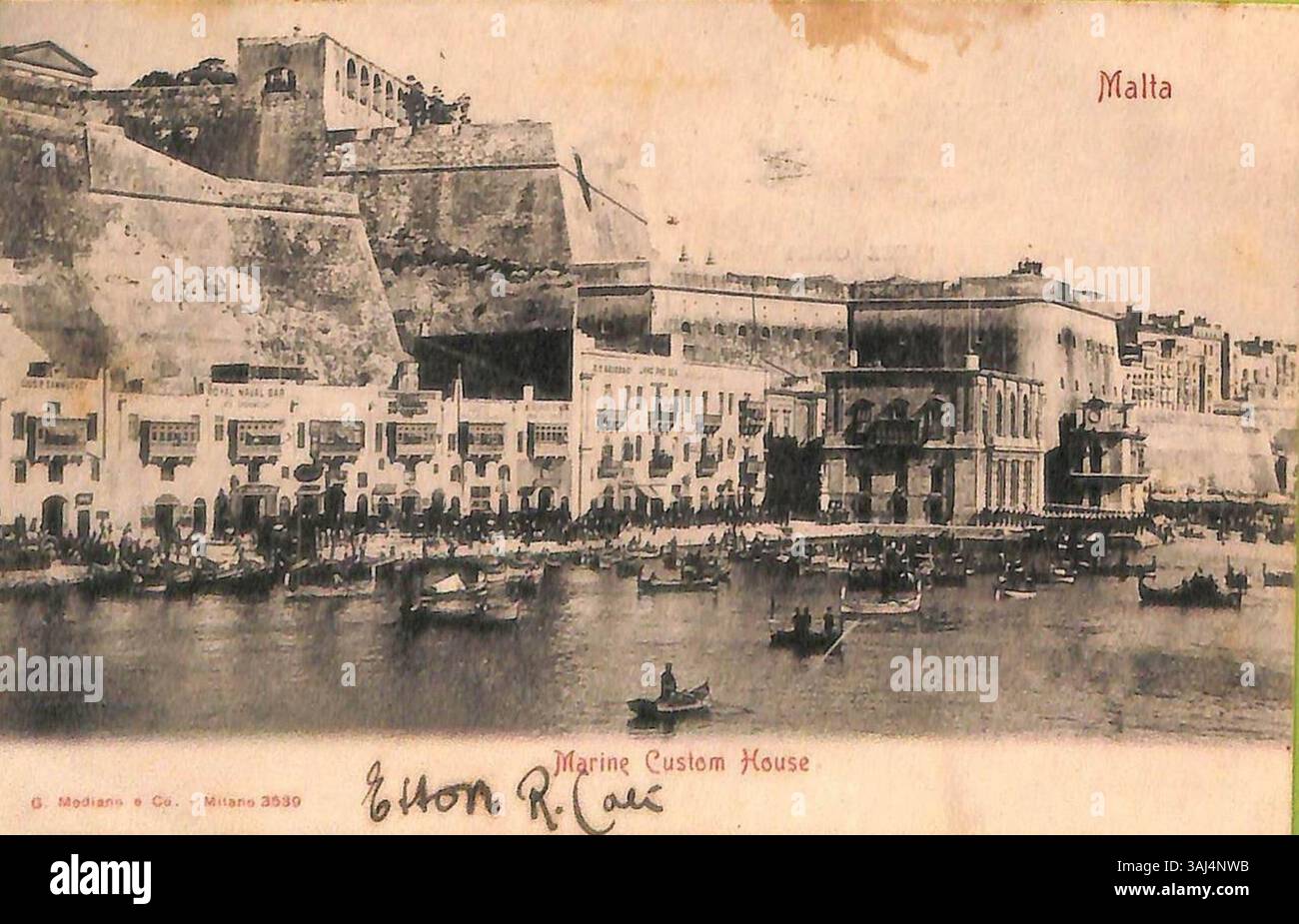 This image from circa 1900 by Modiano depicts the Marine Custom House ...