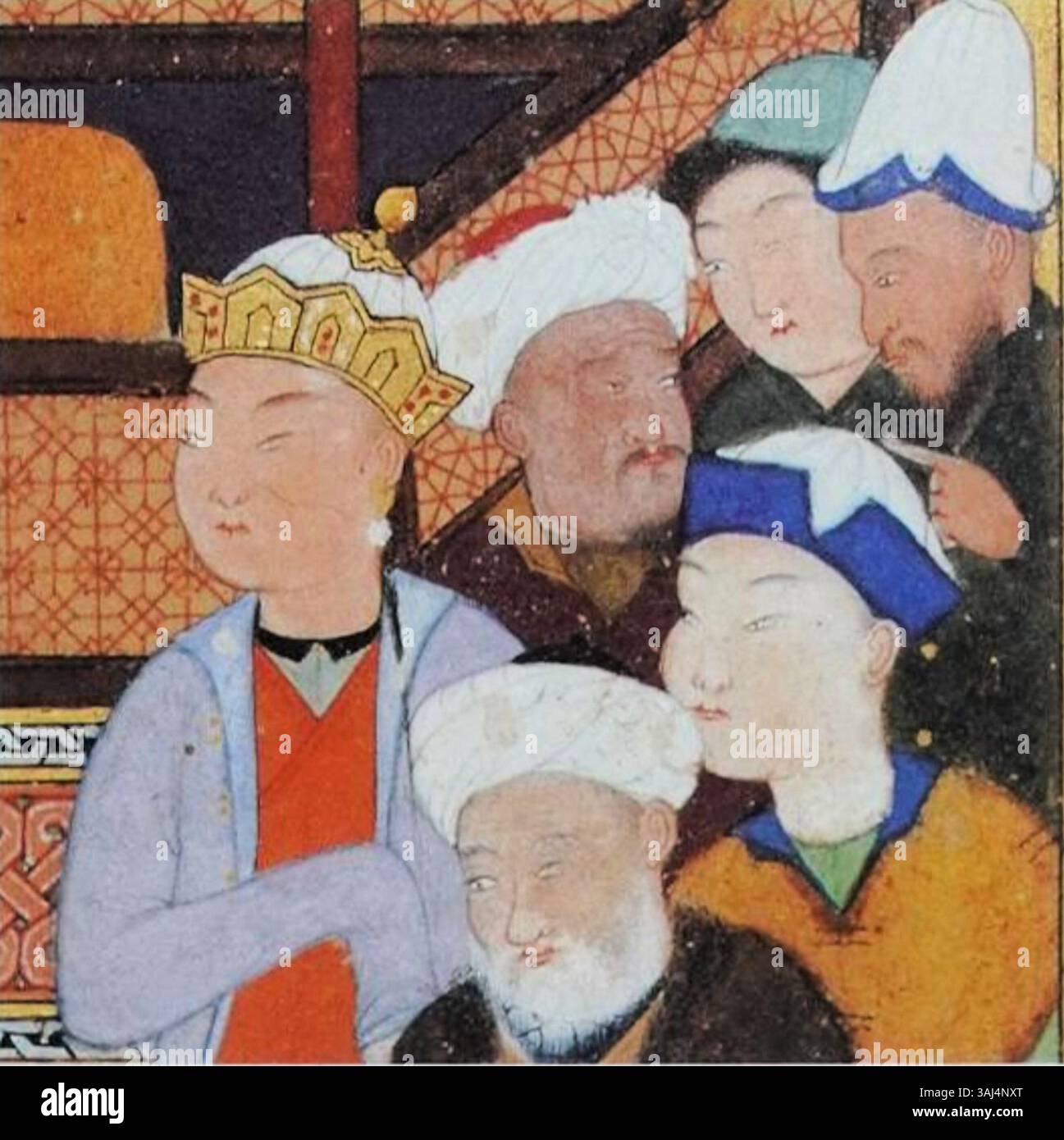 This 1486 artwork depicts Prince Bad al-Zamn watching two wrestlers ...
