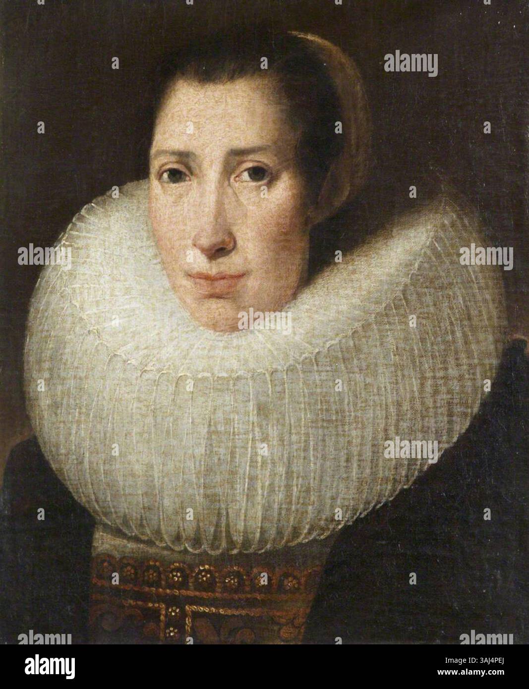 This portrait from the Flemish School depicts an unidentified lady ...